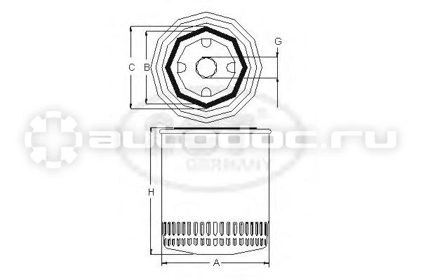 SCT sm108 - Фильтр масляный